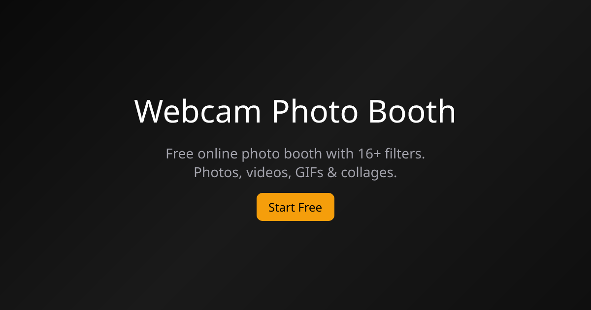 Webcam Photo Booth - Free Online Photo Booth with Filters